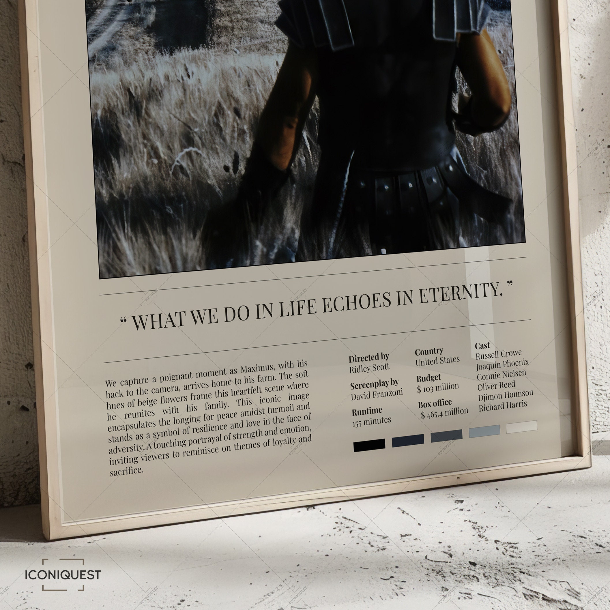 Gladiator Movie Poster Maximus Farm Scene Wall Decor Vintage Retro ...