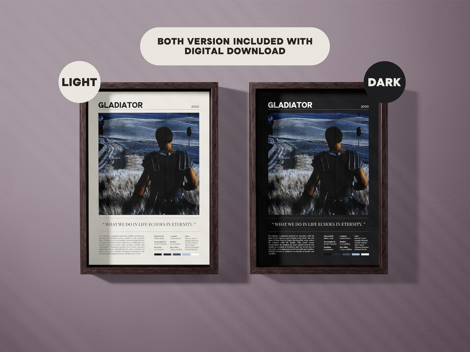 Gladiator Movie Poster | Maximus Farm Scene | Wall Decor | Vintage ...