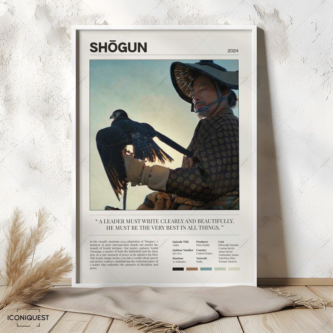Shogun 2024 TV Show Poster Yoshii Toranaga Vintage Minimalist Art TV ...