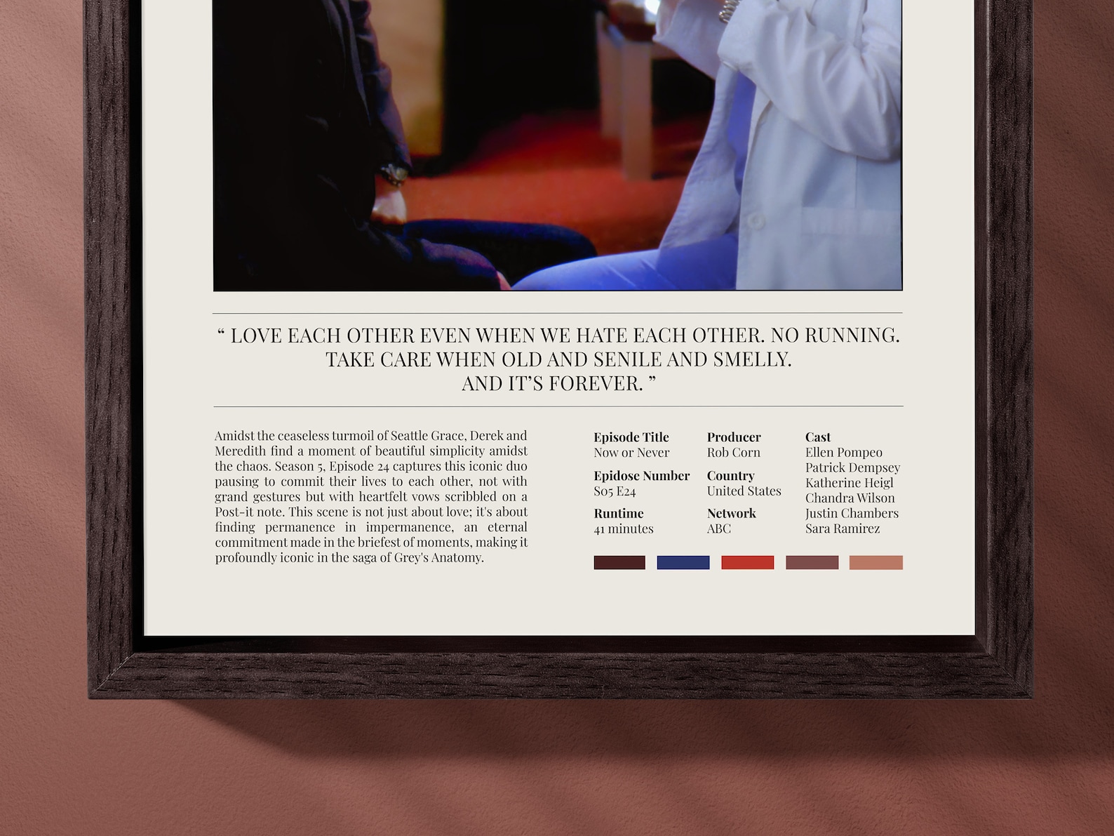 Grey's Anatomy S5E24 Poster | Derek & Meredith's Post-it Vows Scene ...