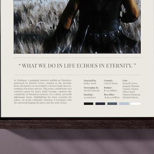 Gladiator Movie Poster | Maximus Farm Scene | Wall Decor | Vintage ...