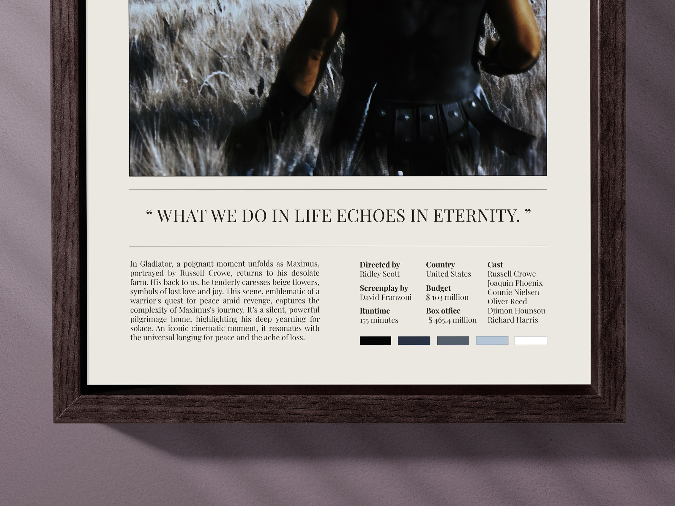 Gladiator Movie Poster | Maximus Farm Scene | Wall Decor | Vintage ...