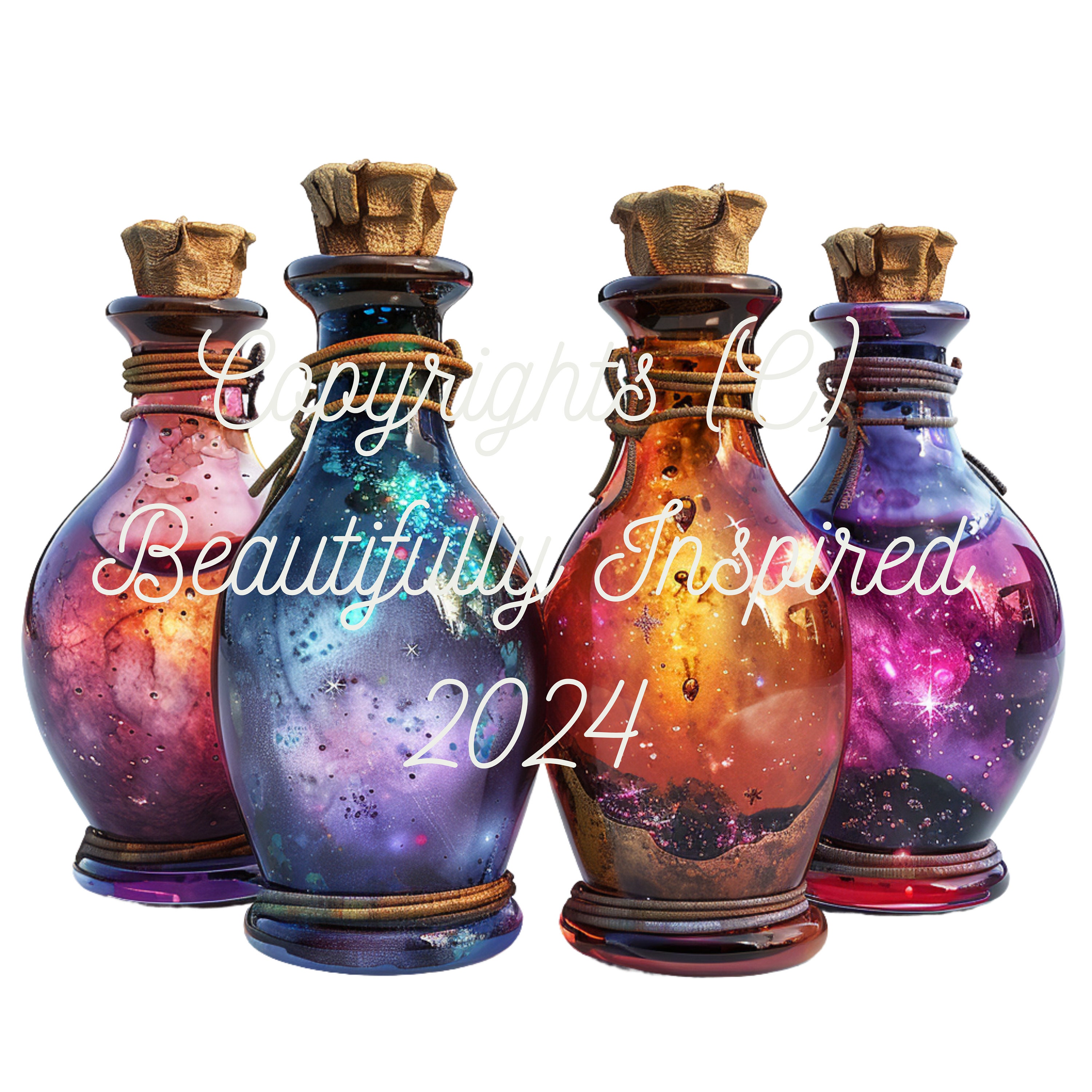 Halloween Witches Potion Bottles POD Digital Graphics Artwork ...