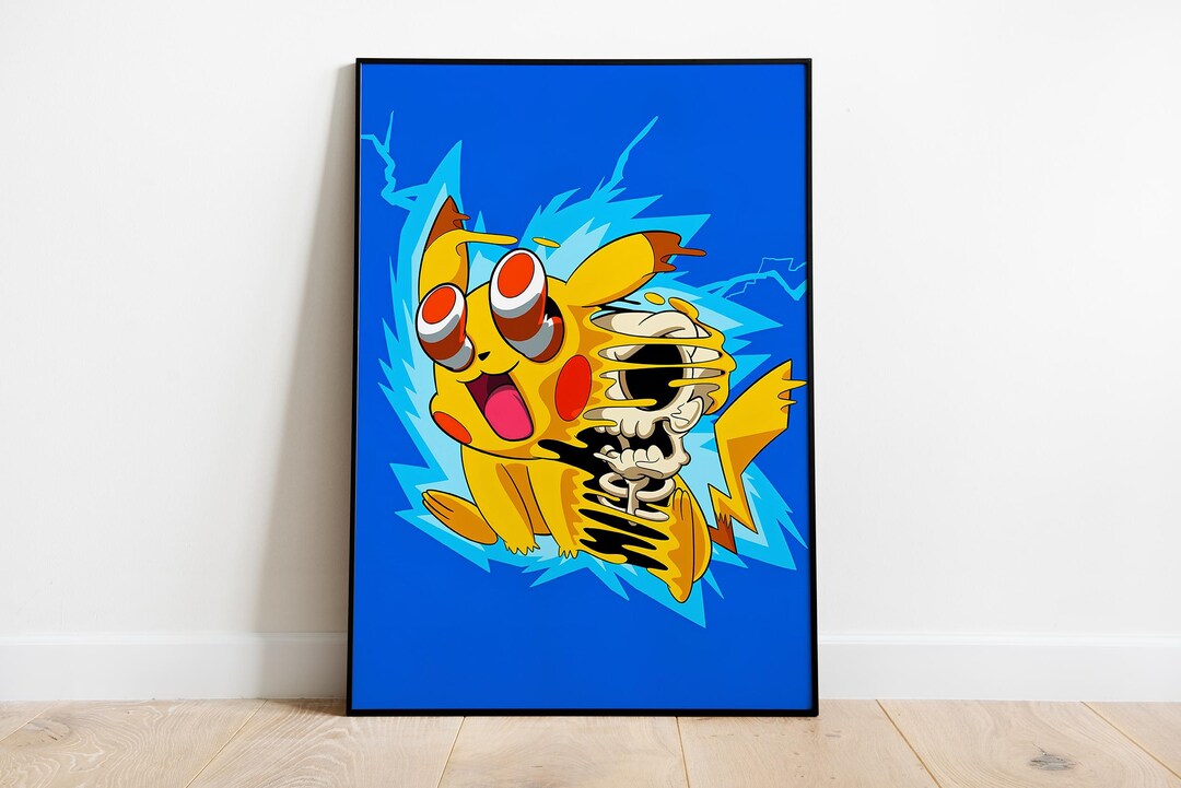 Pikachu Skeleton Art-pikachu Anatomy Skeletal Pikachu Pokemon-dijital ...