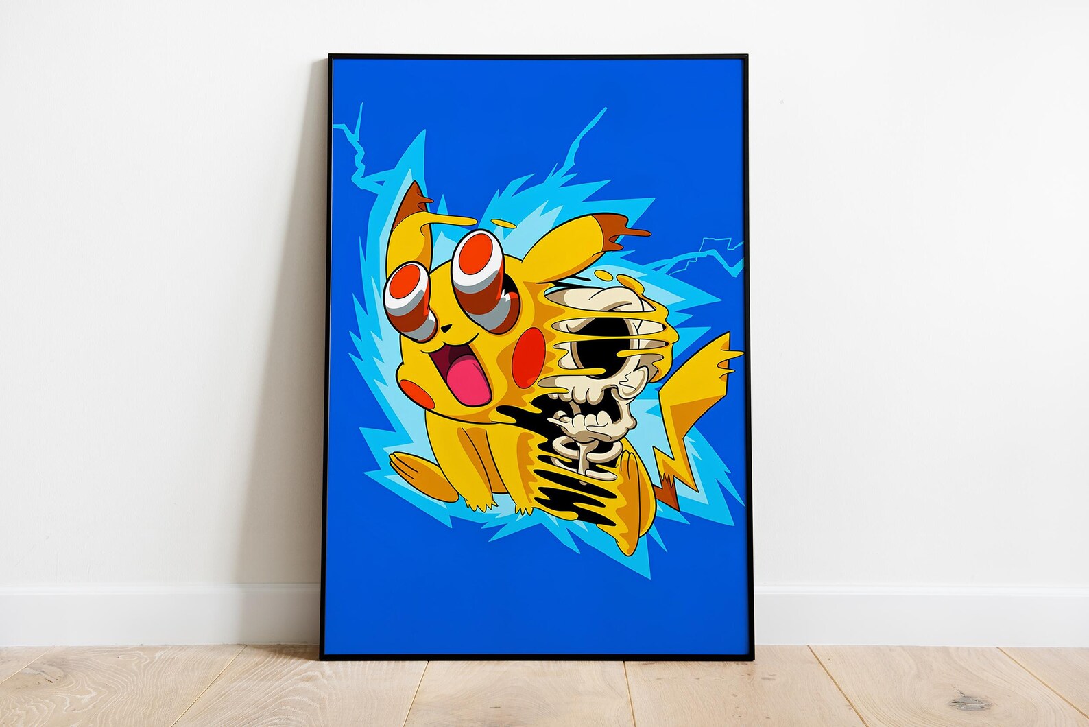 Pikachu Skeleton Art-pikachu Anatomy Skeletal Pikachu Pokemon-dijital ...