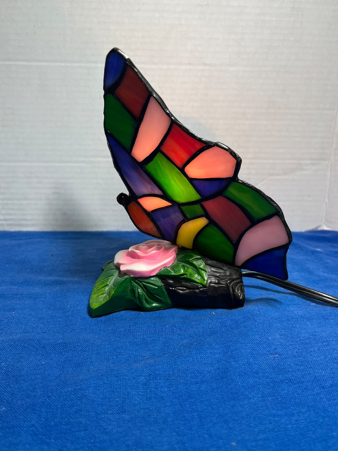 Tiffany Style Stained Glass Butterfly Table Desk Lamp Home Decor ...