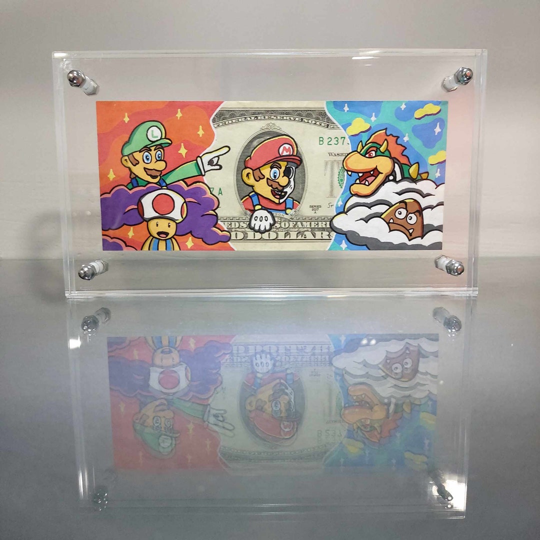 Dollar Art Drawing of Super Mario Signed by Chrisdollarart - Etsy