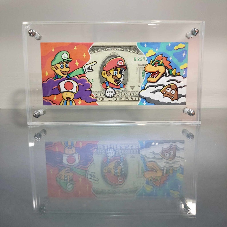 Dollar Art Drawing of Super Mario Signed by Chrisdollarart - Etsy