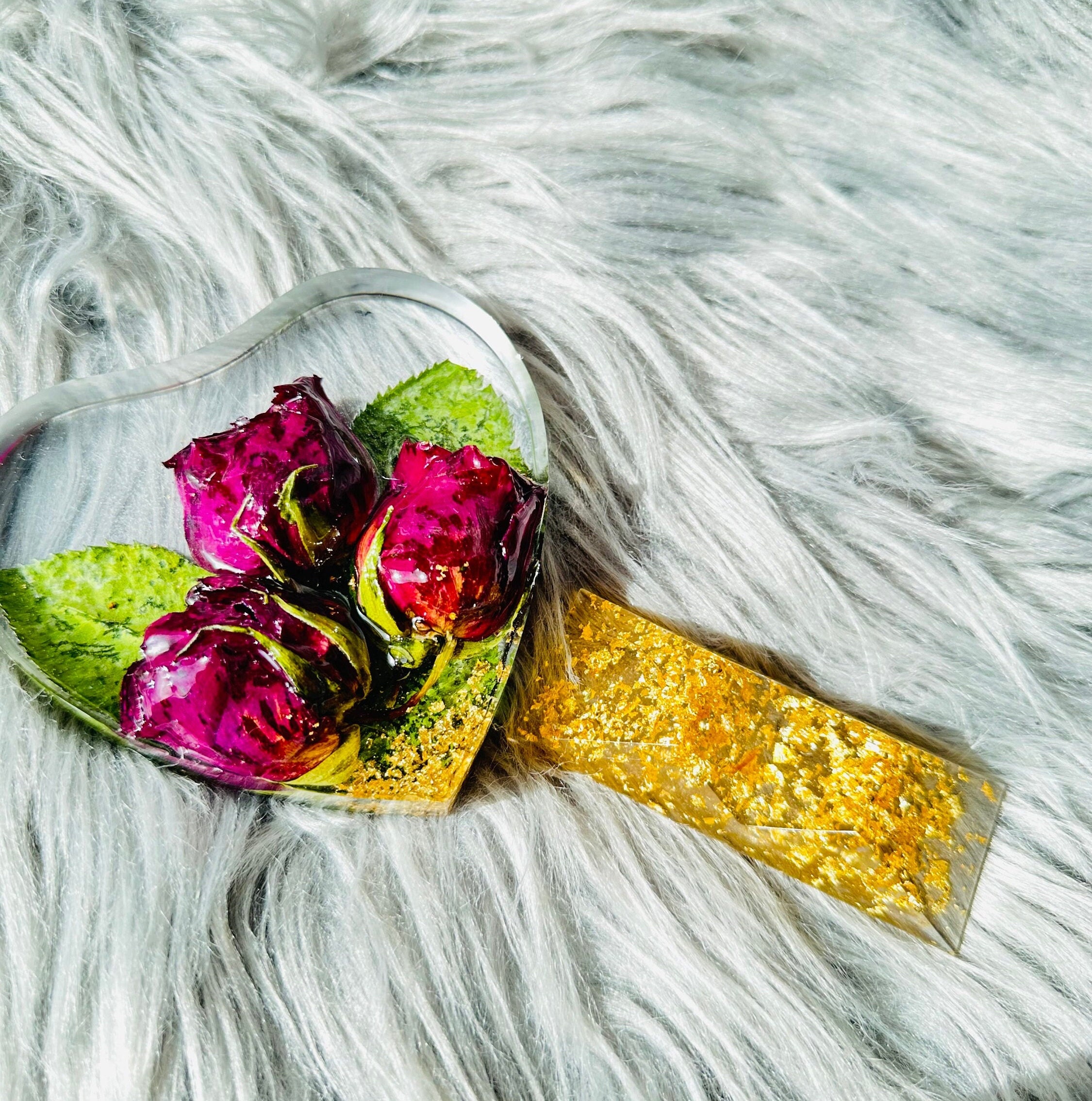 Heart Shaped Resin 3D Flower Frame, Photo Frame, Custom Floral Frame ...