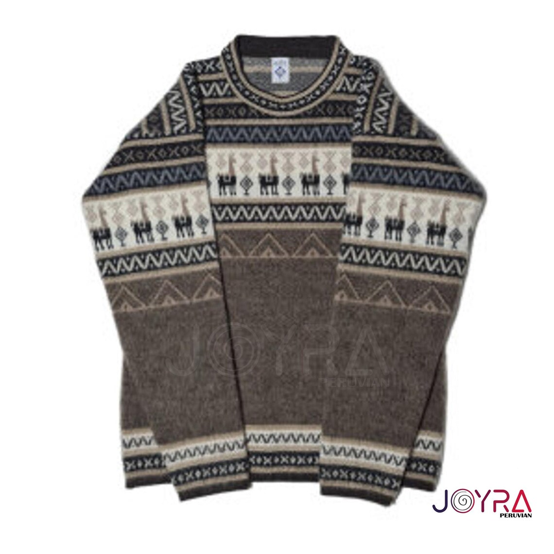 Traditional Alpaca Wool Sweater With Andean Llama Design - Etsy