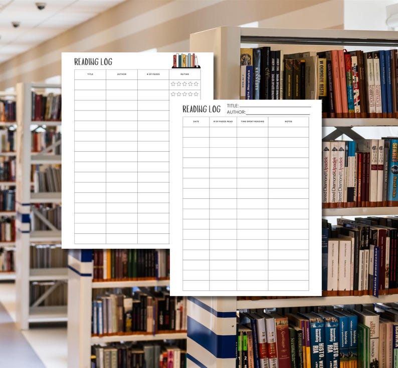Reading Log | Printable Reading Log | Track Your Books | Book Tracker ...