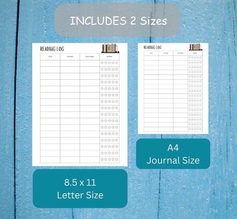 Reading Log | Printable Reading Log | Track Your Books | Book Tracker ...
