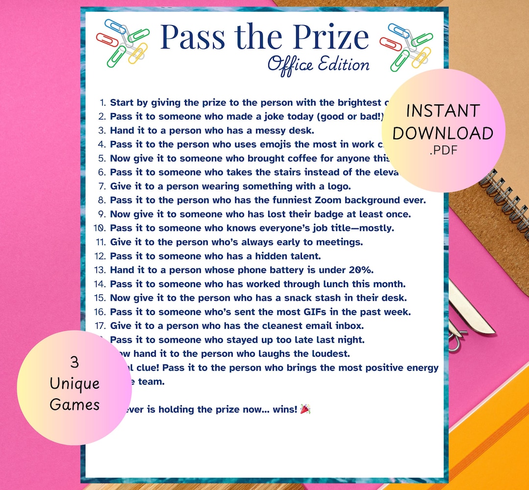 Team Building Games | Pass the Prize | Team Building | Employee ...