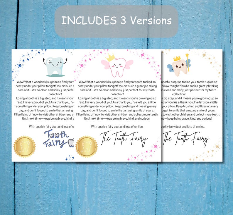 Tooth Fairy Letter | Letter From Tooth Fairy | Tooth Fairy Note | Tooth ...