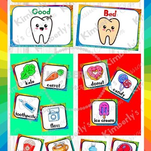 Dental Health & Hygiene Activities - Healthy Vs. Unhealthy for Teeth ...