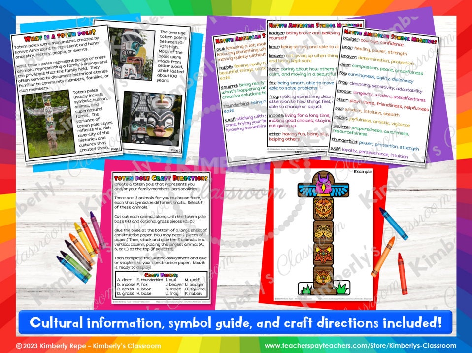 Native American Totem Pole Indigenous Writing Craft Activities ...