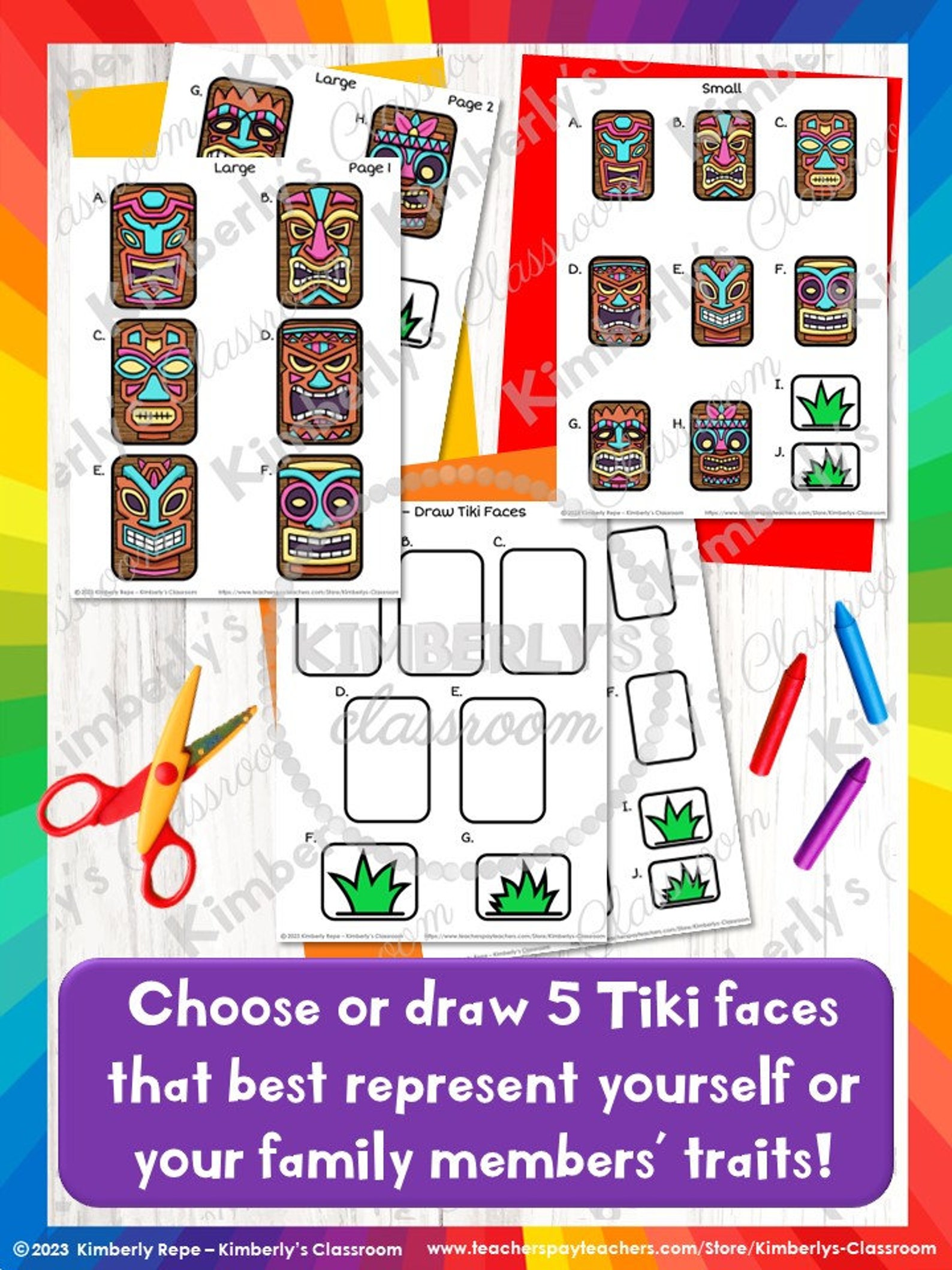 Hawaiian Tiki Pole Writing Crafts for Asian American & Pacific Islander ...