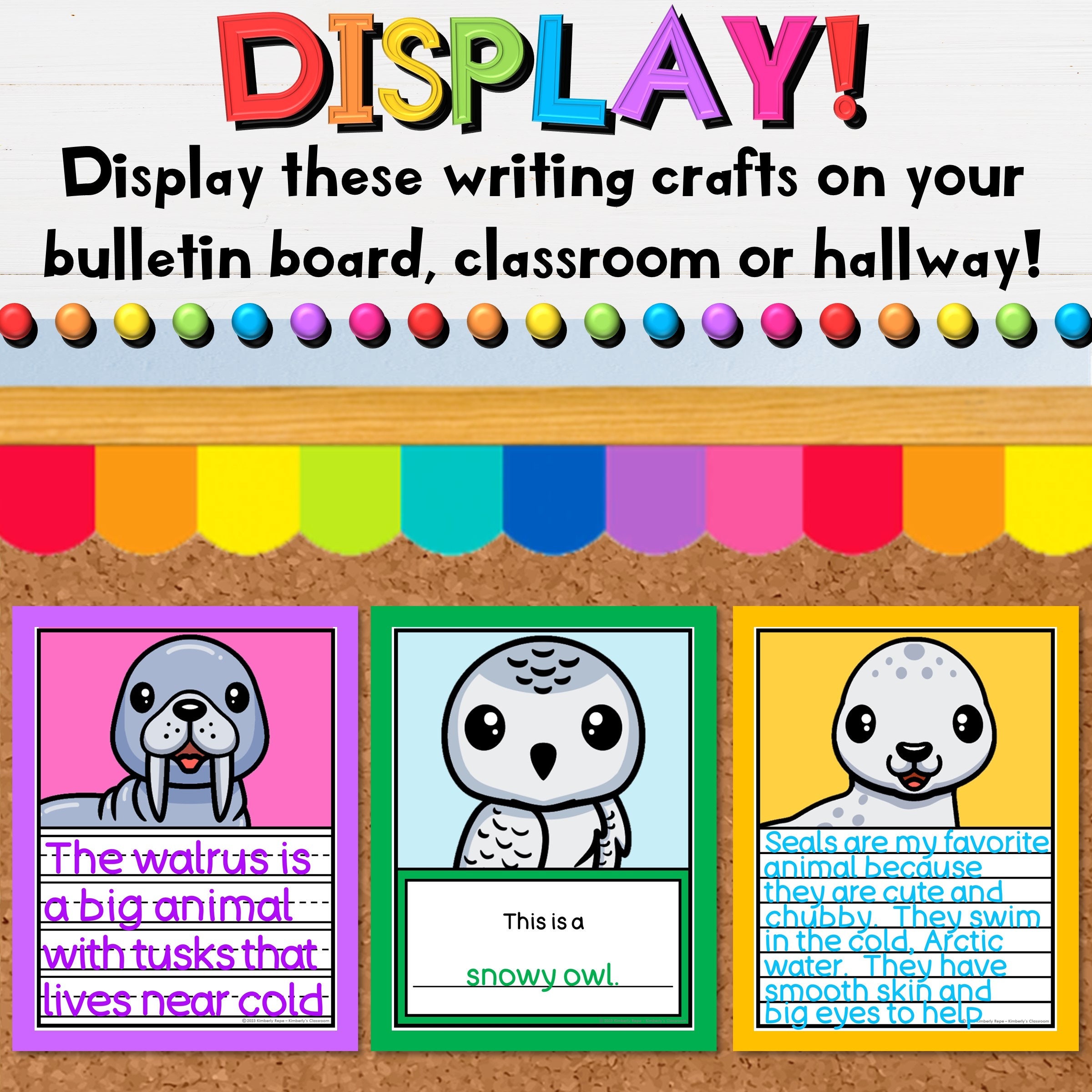 Arctic and Winter Animals Writing and Coloring Crafts With ...