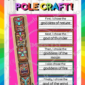 Hawaiian Tiki Pole Writing Crafts for Asian American & Pacific Islander ...