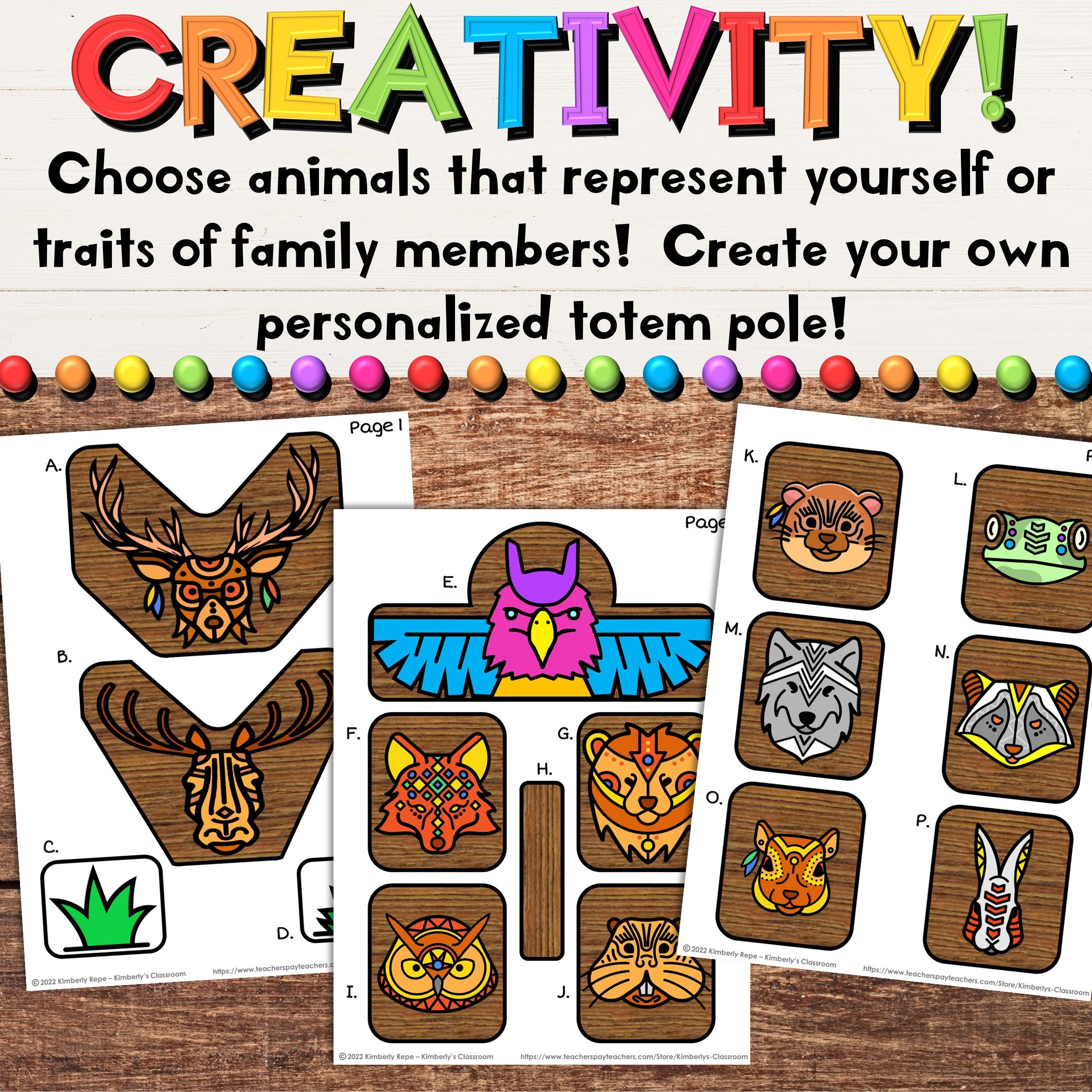 Native American Totem Pole Indigenous Writing Craft Activities ...