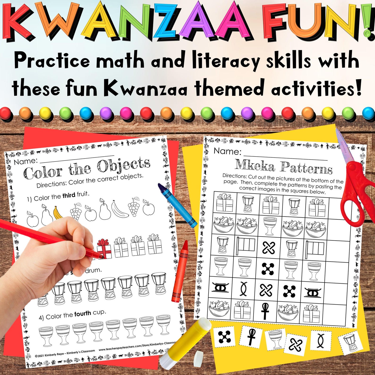 Kwanzaa Activities - Crafts, Worksheets, Emergent Readers, & Coloring ...