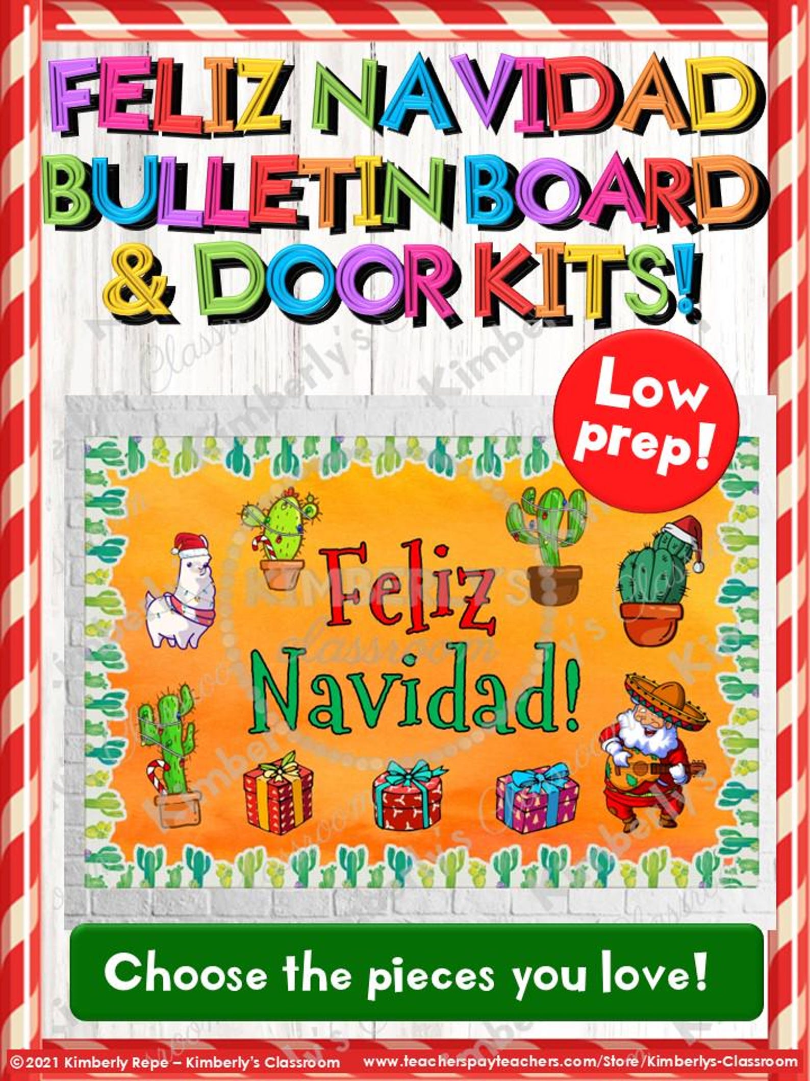 Feliz Navidad Bulletin Board & Door Decorations for Classrooms (with ...