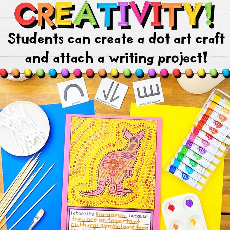 Australian Aboriginal Dot Art Crafts & Writing Activities | NAIDOC ...