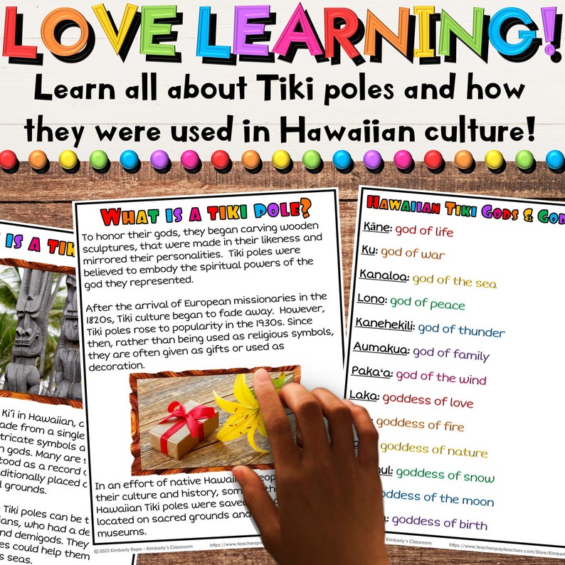 Hawaiian Tiki Pole Writing Crafts for Asian American & Pacific Islander ...