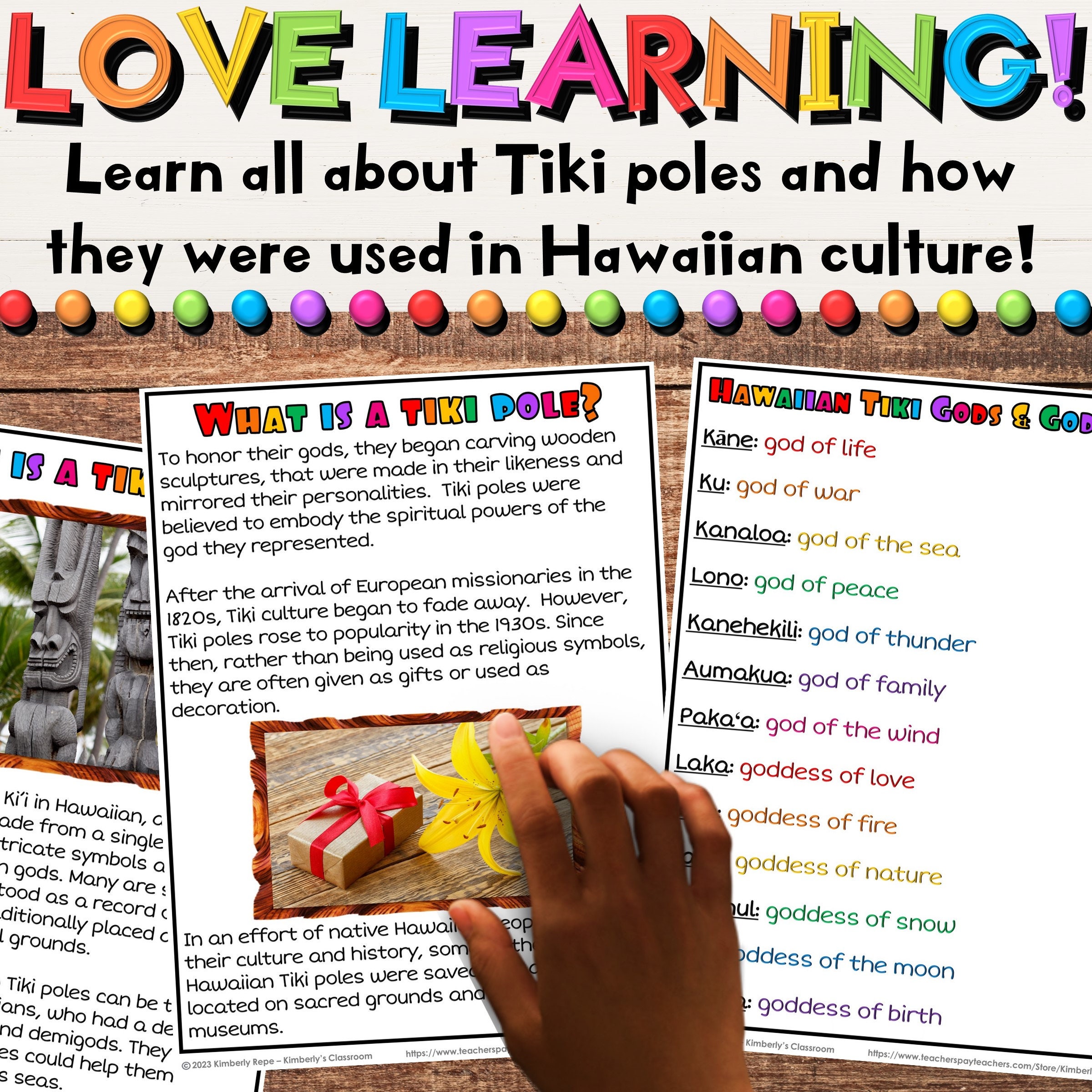Hawaiian Tiki Pole Writing Crafts for Asian American & Pacific Islander ...