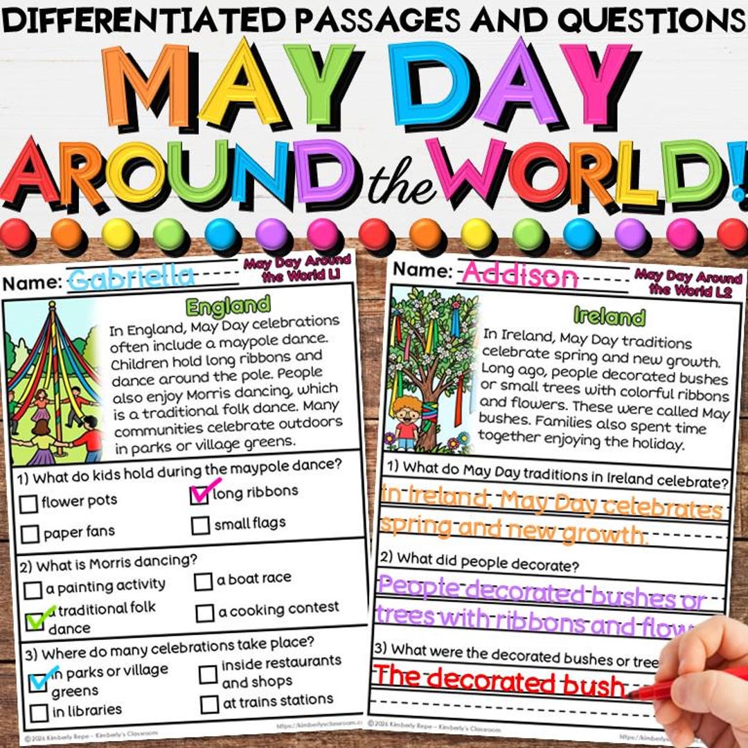 May Day Around the World Reading Comprehension Nonfiction Passages and ...