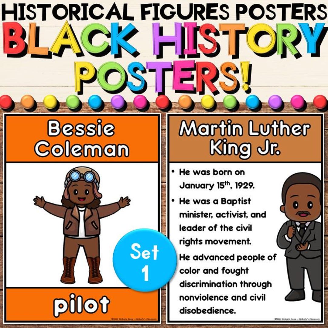 Black History Month Leaders Social Studies Posters With Facts & Quotes ...