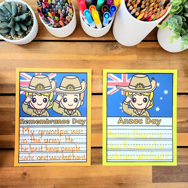 Veterans Day, Anzac Day, Remembrance Day | Crafts & Writing Activities ...