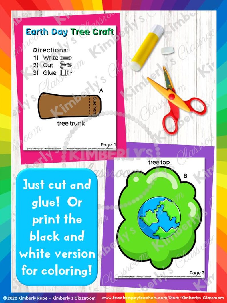 Earth Day Writing Crafts and Tree Activities for Recycling and World ...