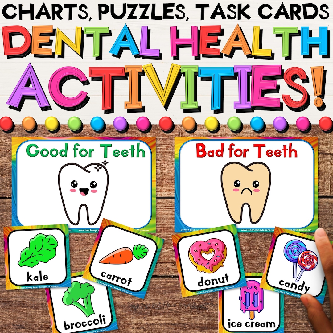 Dental Health & Hygiene Activities - Healthy Vs. Unhealthy for Teeth ...