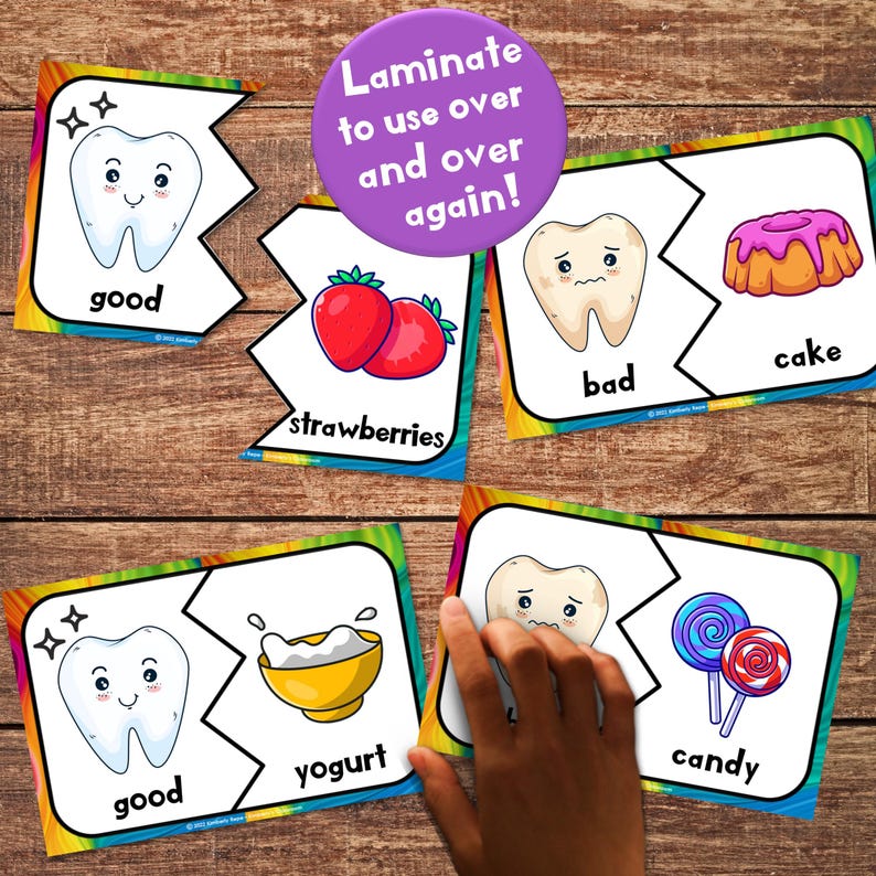 Dental Health & Hygiene Activities - Healthy Vs. Unhealthy for Teeth ...