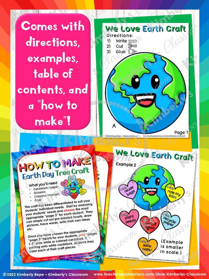Earth Day Writing Crafts and Tree Activities for Recycling and World ...
