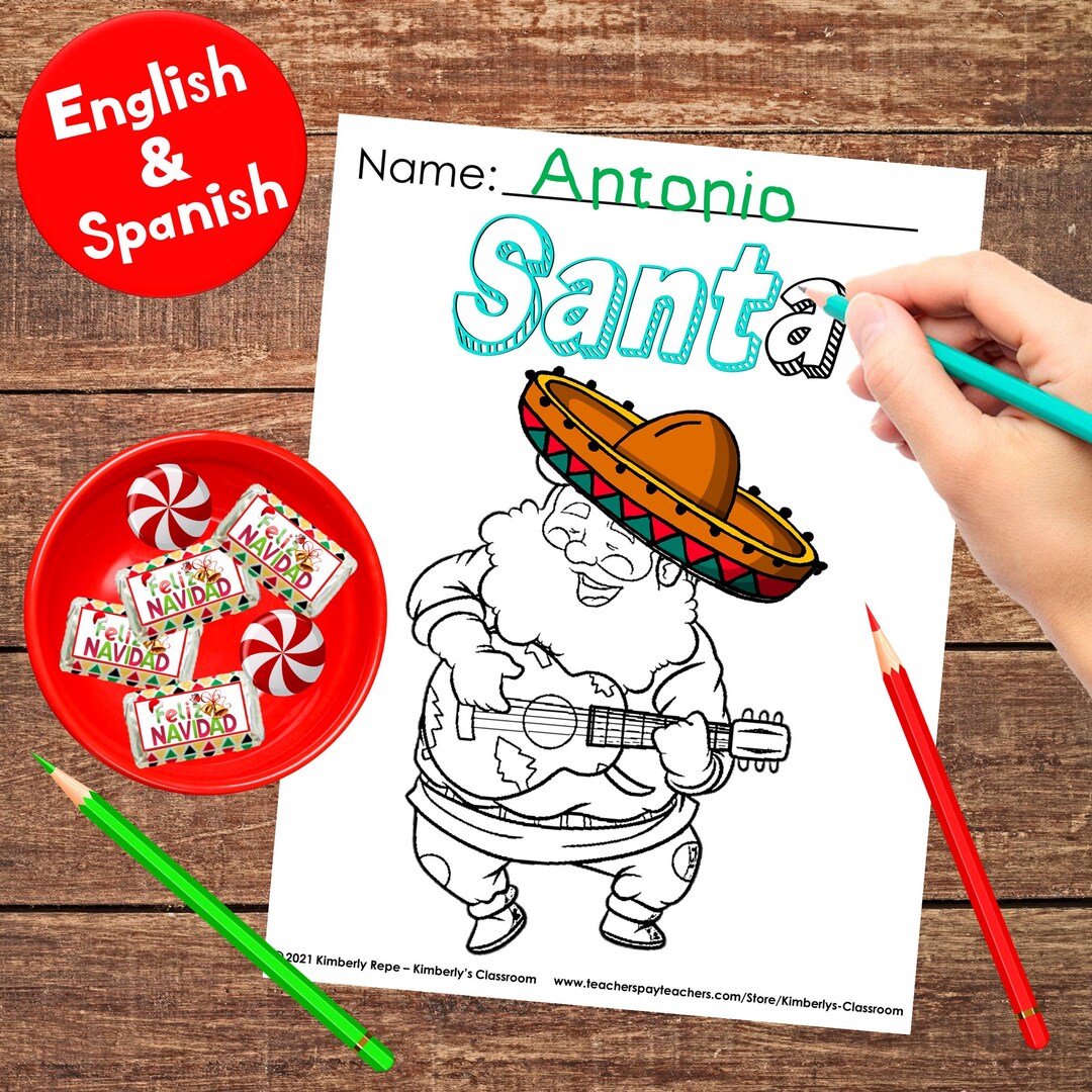 Feliz Navidad Coloring Activities - Las Posadas English & Spanish ...