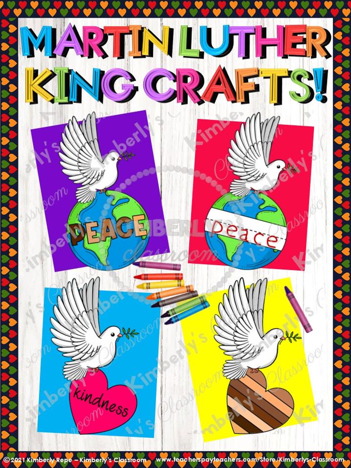Martin Luther King Jr. Craft Activities for Black History Month & Civil ...