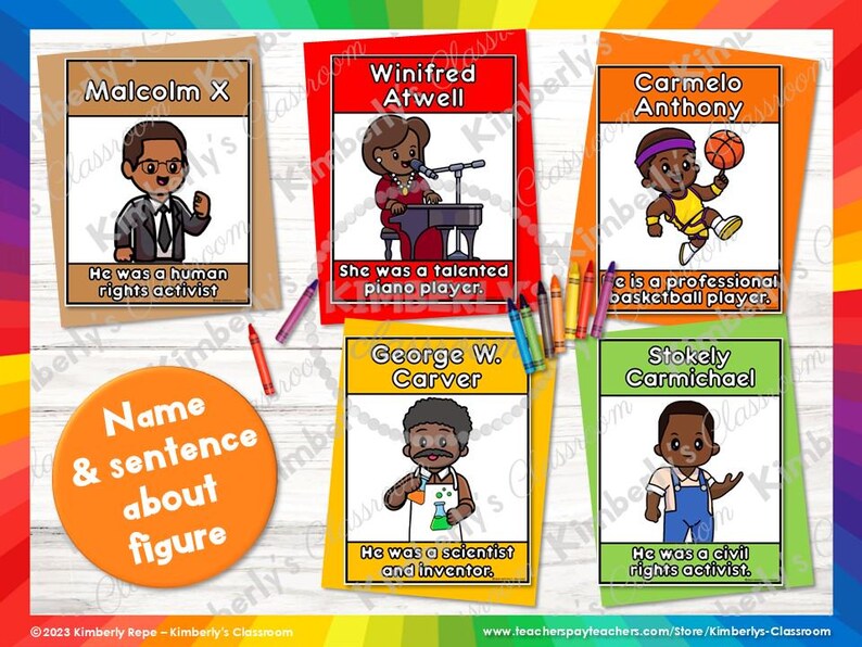 Black History Month Leaders Posters and Coloring Pages With Facts and ...