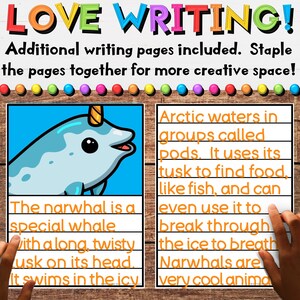 Arctic and Winter Animals Writing and Coloring Crafts With ...