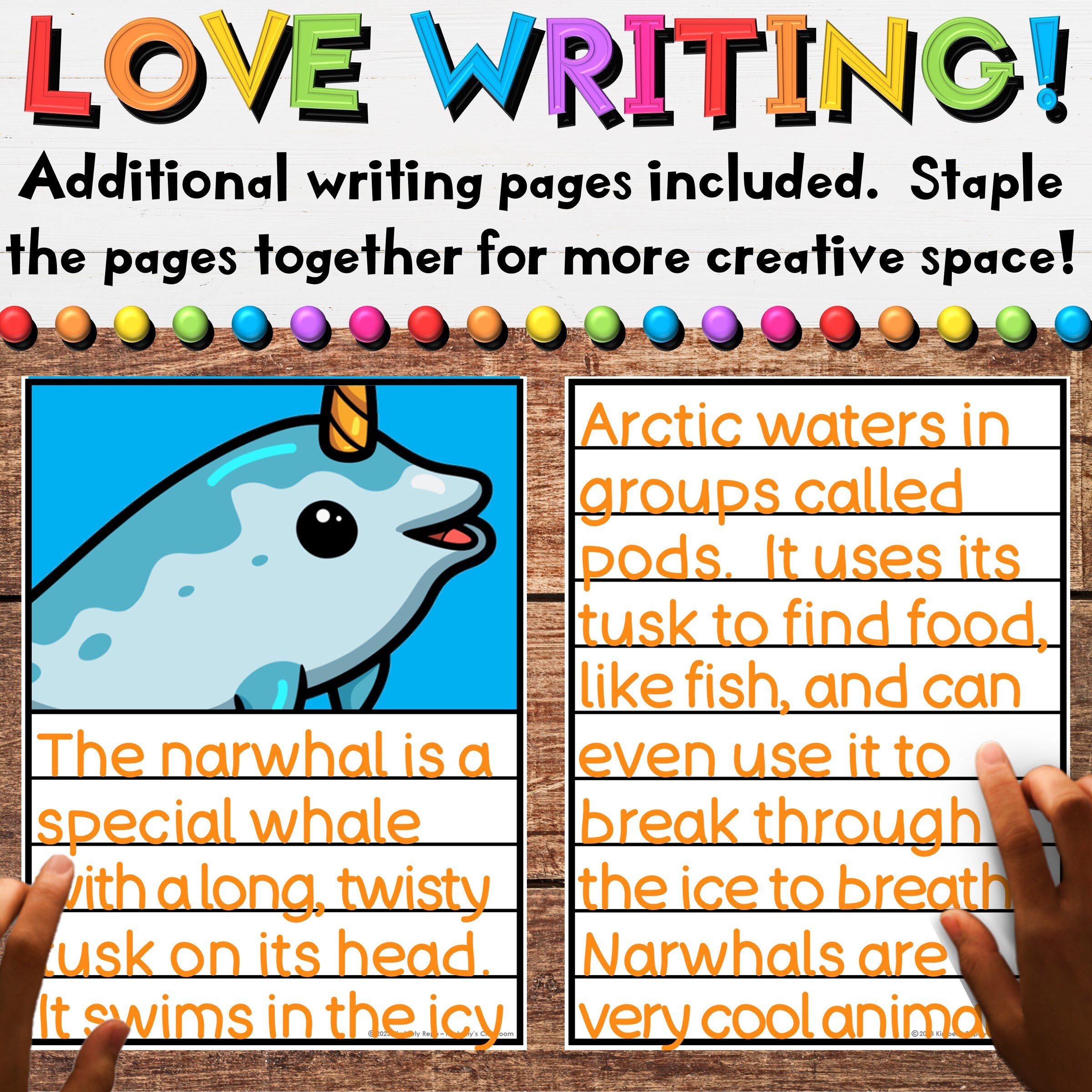 Arctic and Winter Animals Writing and Coloring Crafts With ...