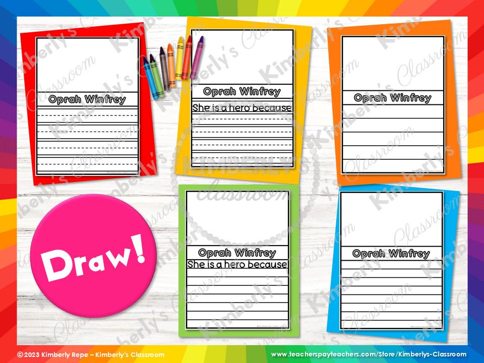 Black History Leaders Writing Crafts With Prompts & Biography Sheets ...