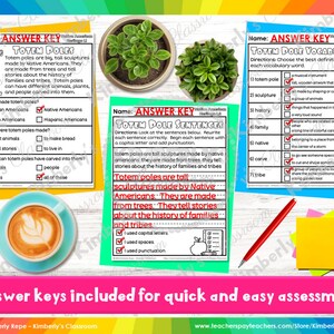 Native American Totem Pole Indigenous Writing Craft Activities ...