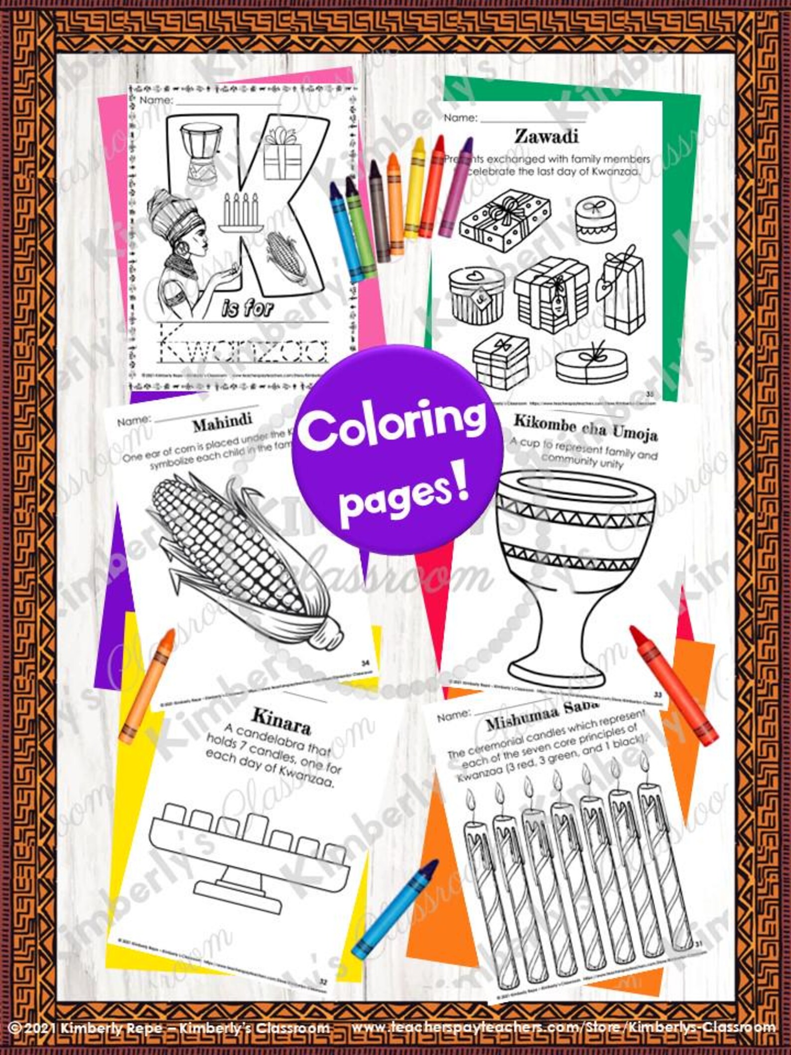 Kwanzaa Activities - Crafts, Worksheets, Emergent Readers, & Coloring ...