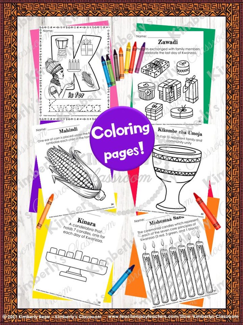 Kwanzaa Activities - Crafts, Worksheets, Emergent Readers, & Coloring ...