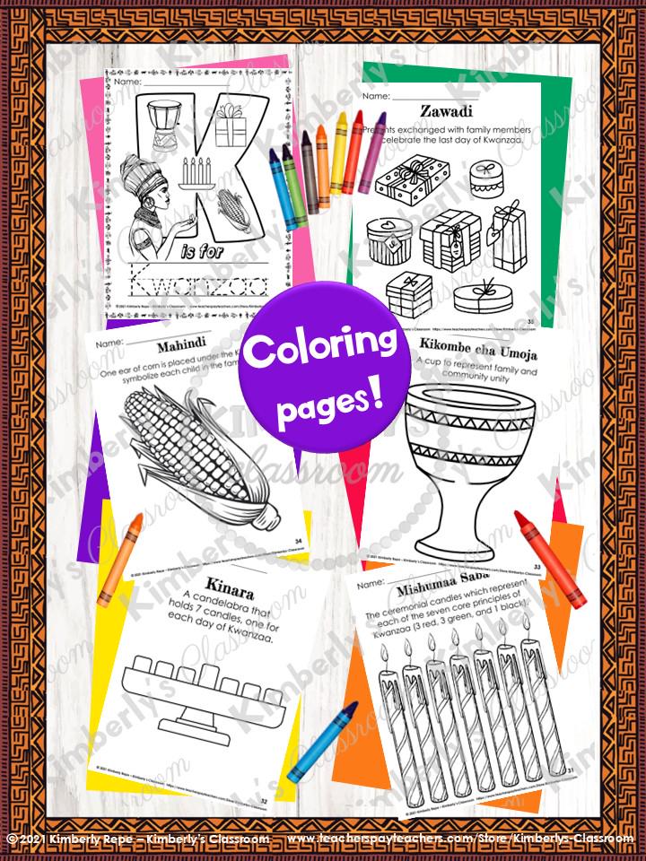 Kwanzaa Activities - Crafts, Worksheets, Emergent Readers, & Coloring ...