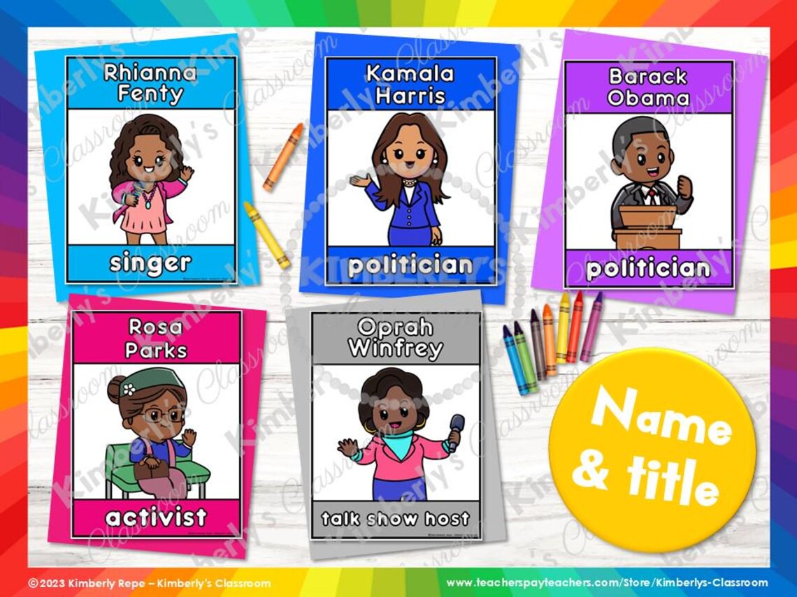 Black History Month Leaders Posters and Coloring Pages With Facts and ...