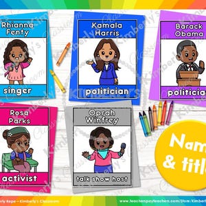 Black History Month Leaders Posters and Coloring Pages With Facts and ...