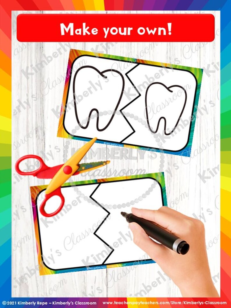 Dental Health Centers - Math and Literacy Puzzles With Alphabet & Shape ...