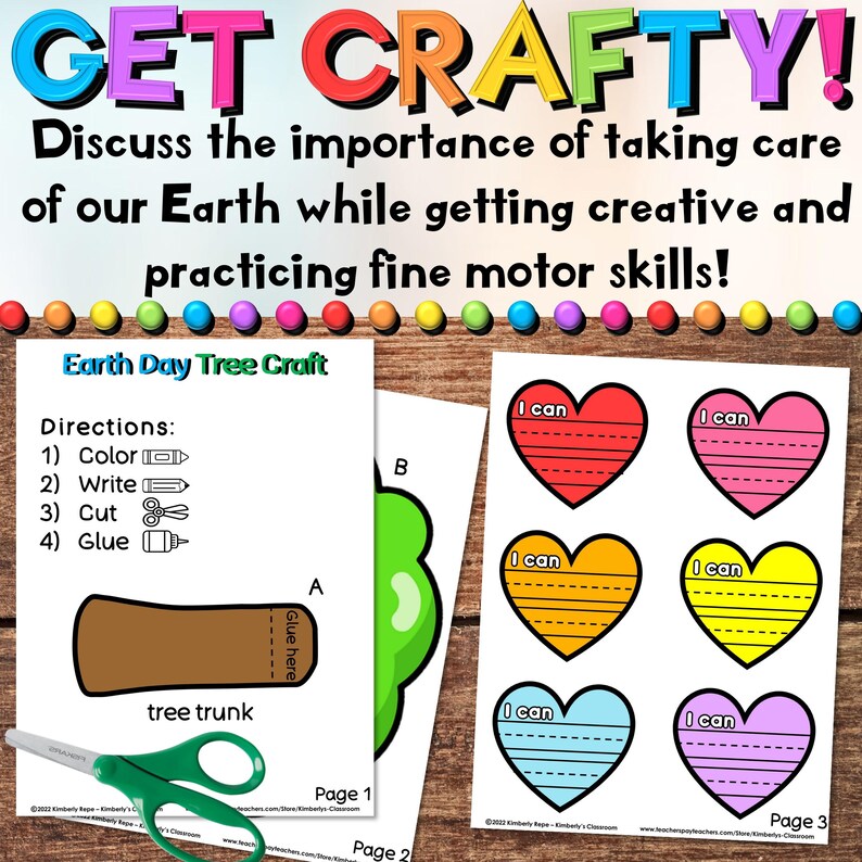 Earth Day Writing Crafts and Tree Activities for Recycling and World ...